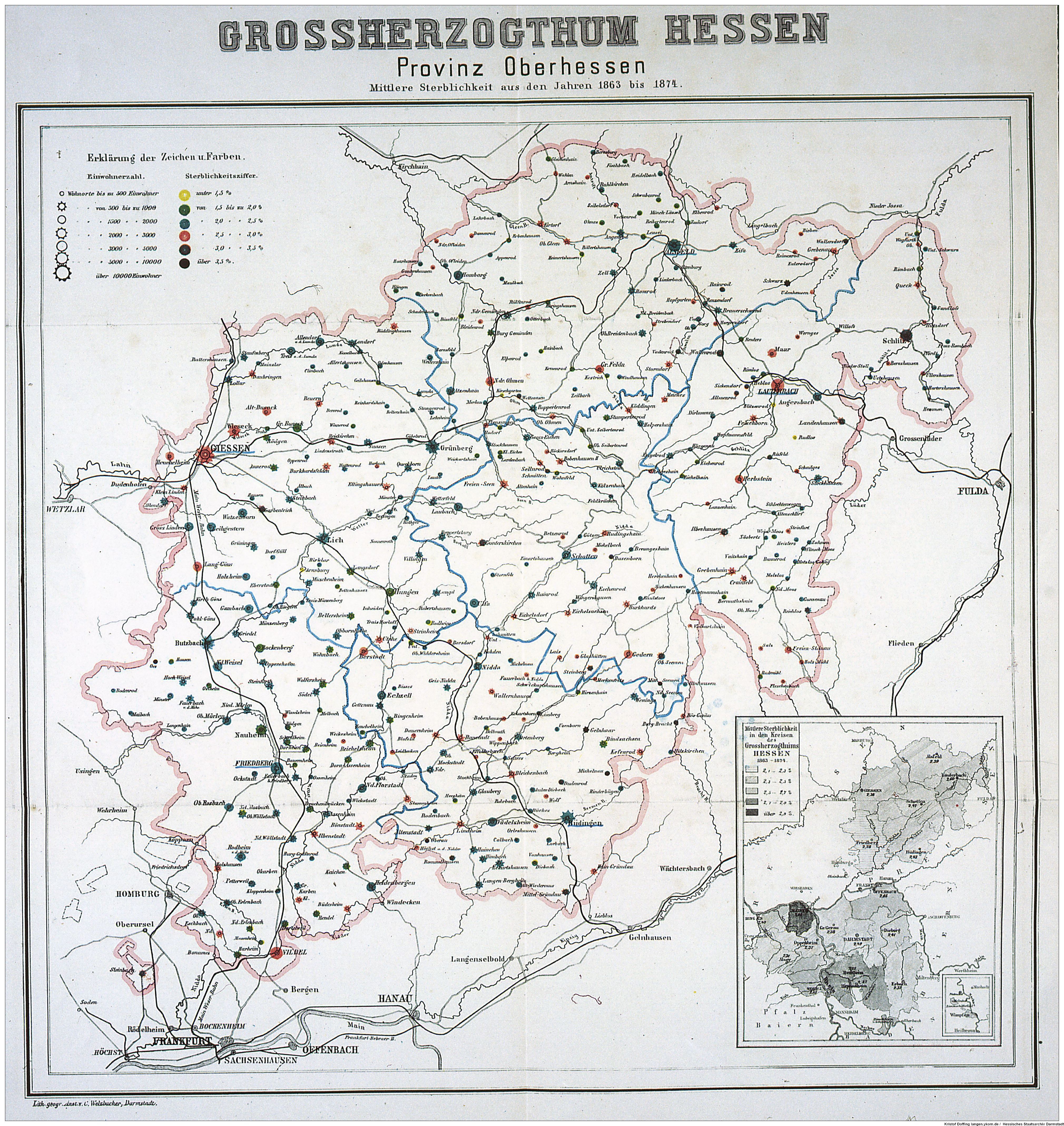Wilhelmstrasse, Langen und Hessen : Karten Hessen HStAD Teil 2